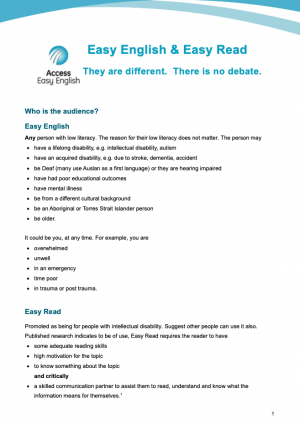 Access Easy English